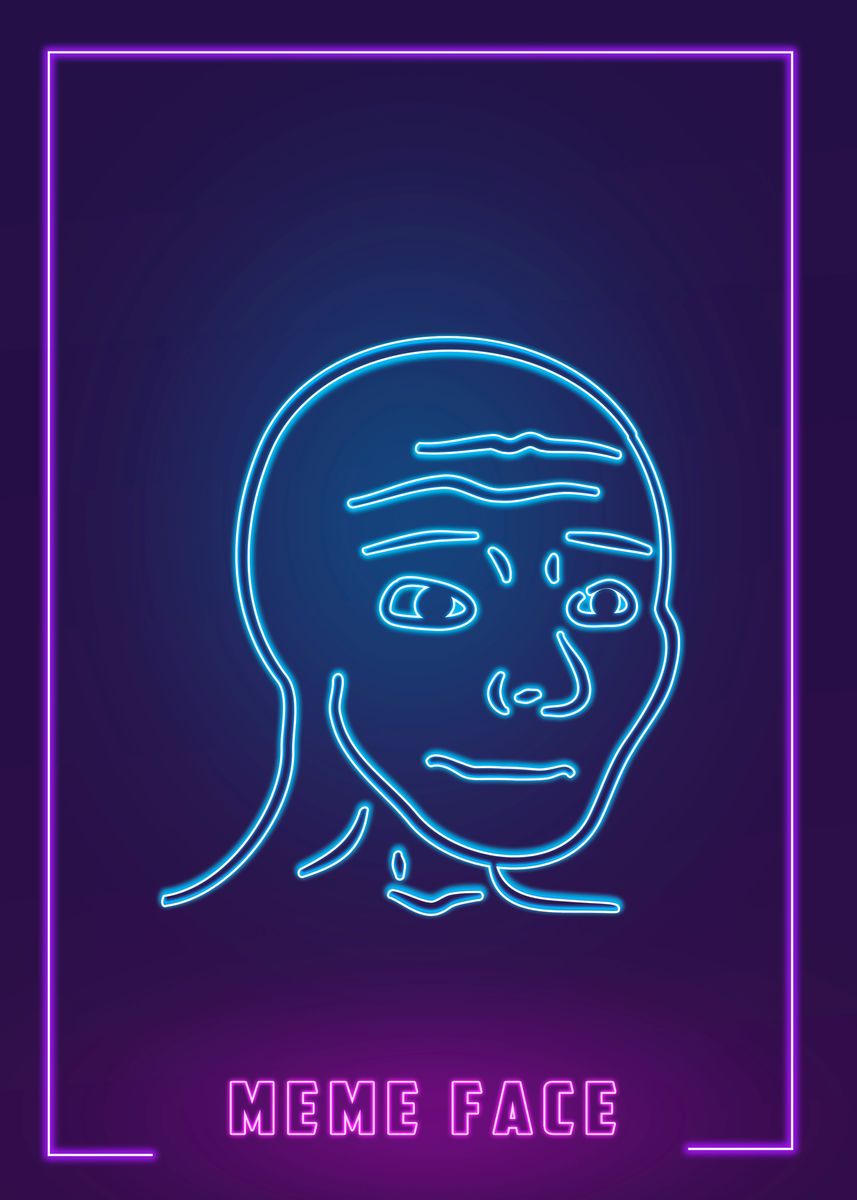 'Meme Face' Poster, picture, metal print, paint by Trending Collections ...
