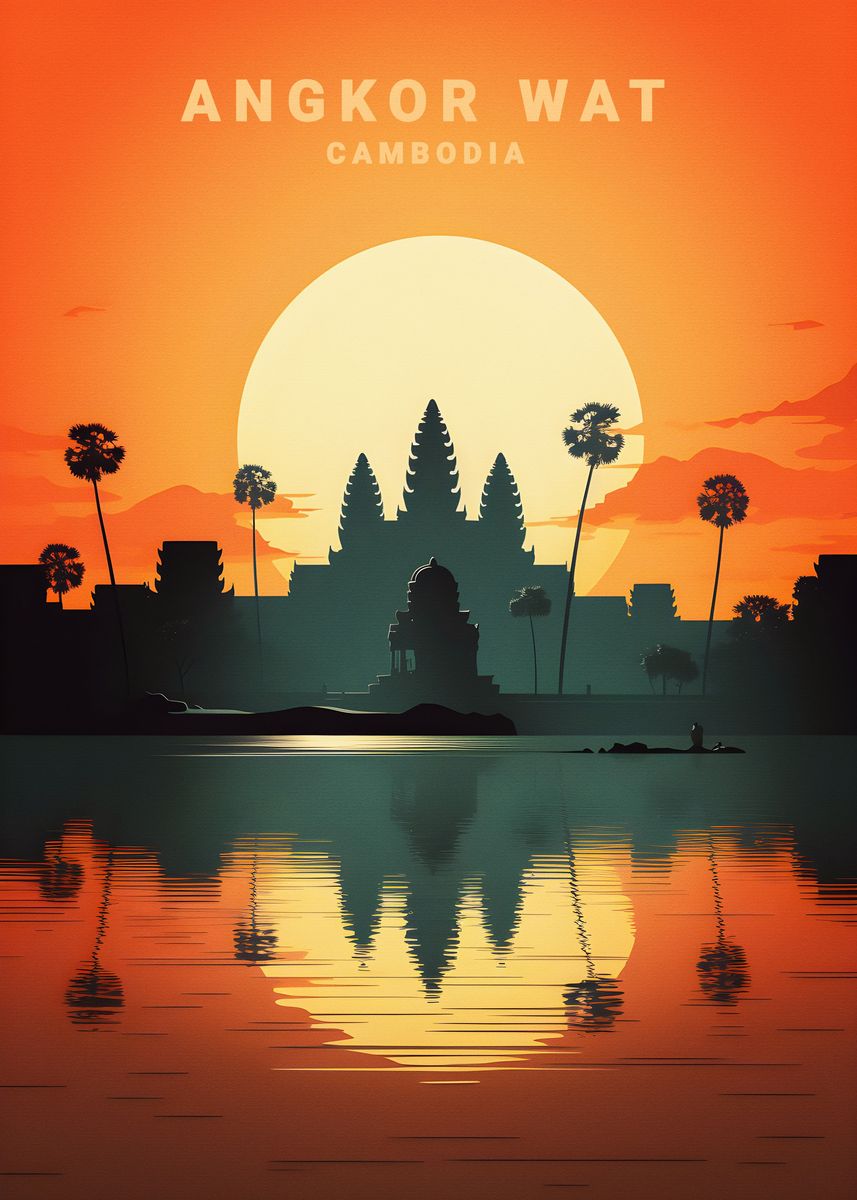 'reflection religious landm' Poster, picture, metal print, paint by ...