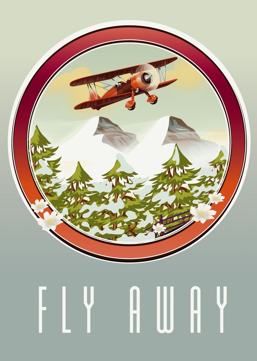 'Fly Away' Poster, picture, metal print, paint by David Green | Displate