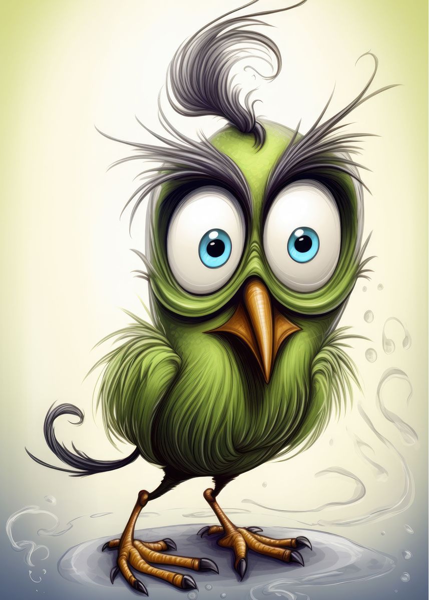 'Doofus Birdie III' Poster, picture, metal print, paint by Fotios ...