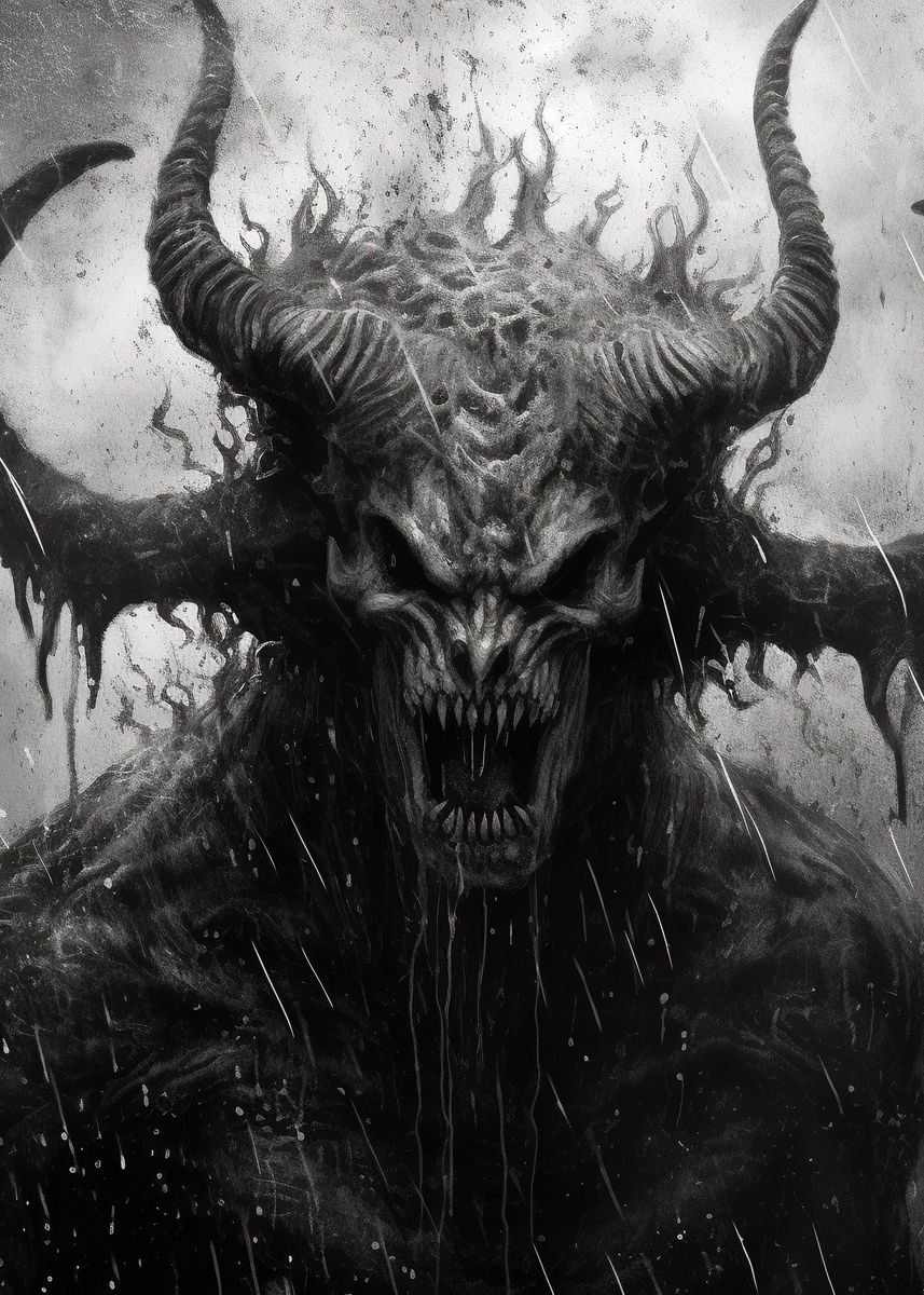 'Satanic Demon' Poster, picture, metal print, paint by GLITCHED ART ...