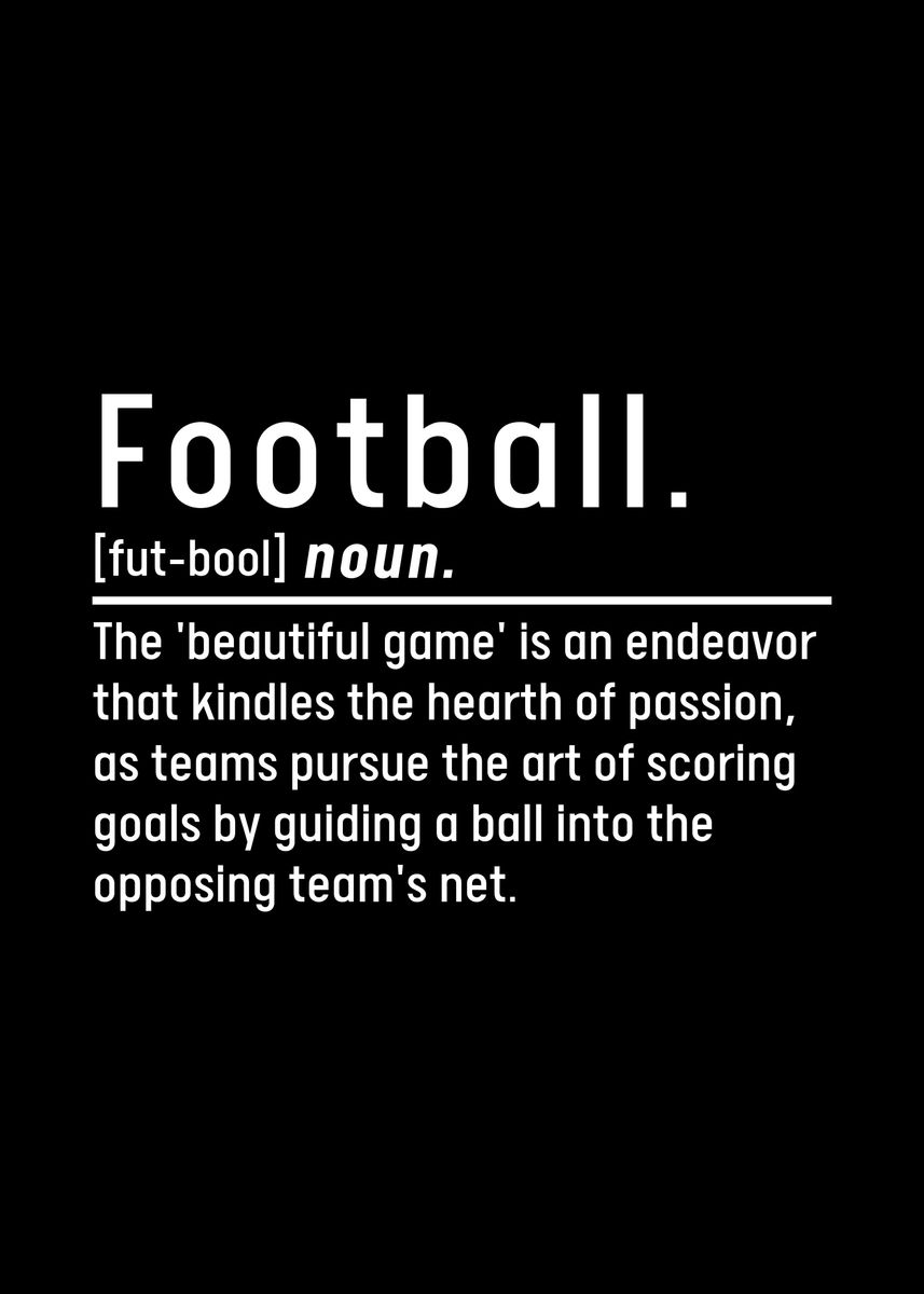 'Football' Poster, picture, metal print, paint by Wezt Studio | Displate