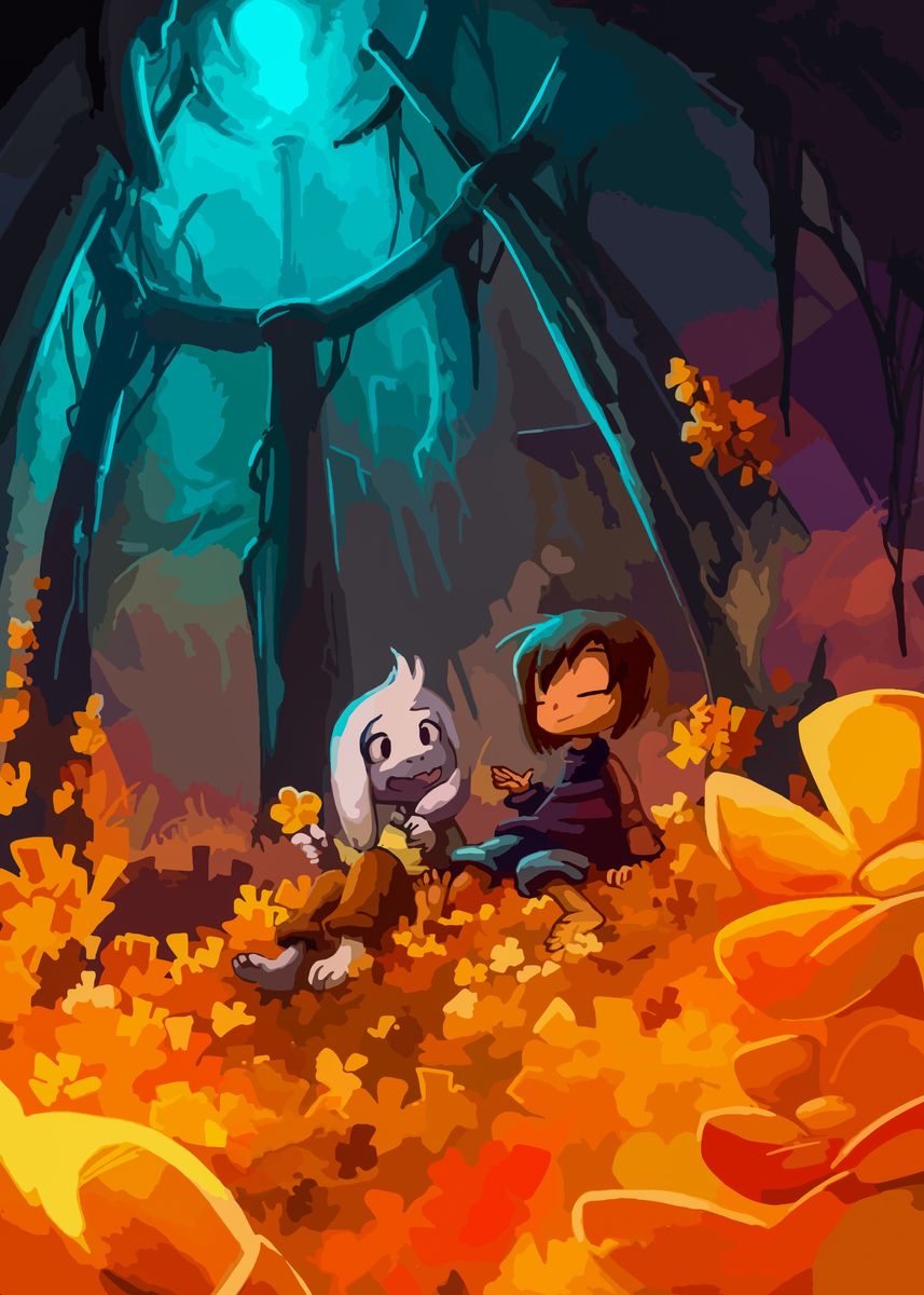 'Undertale game' Poster, picture, metal print, paint by V Styler | Displate