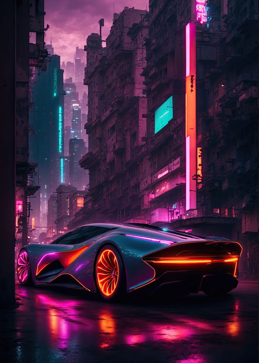 'Concept Car' Poster, picture, metal print, paint by LP Design and ...