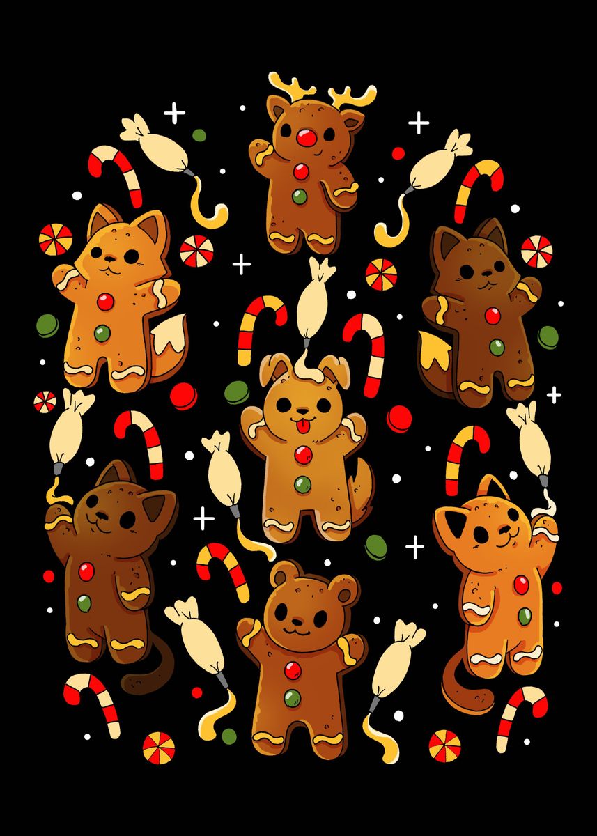 'Ginger Animals' Poster, picture, metal print, paint by Valentina ...