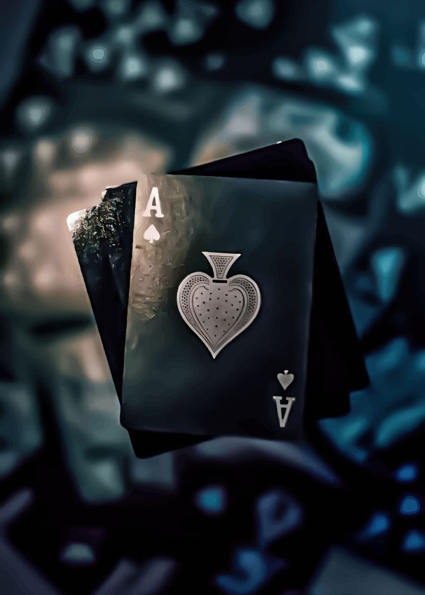 'AS Playing Card' Poster, picture, metal print, paint by albran karan ...
