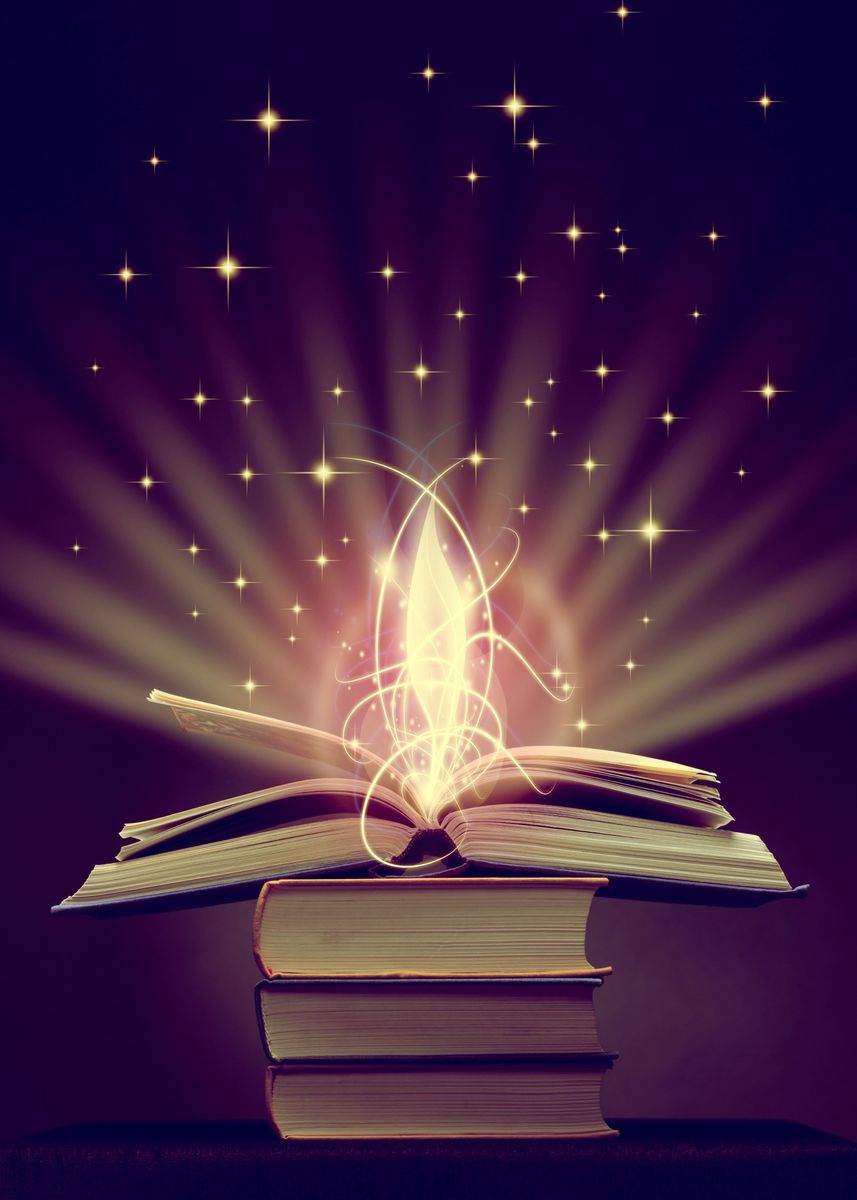 'Magic Book ' Poster, picture, metal print, paint by D A N | Displate