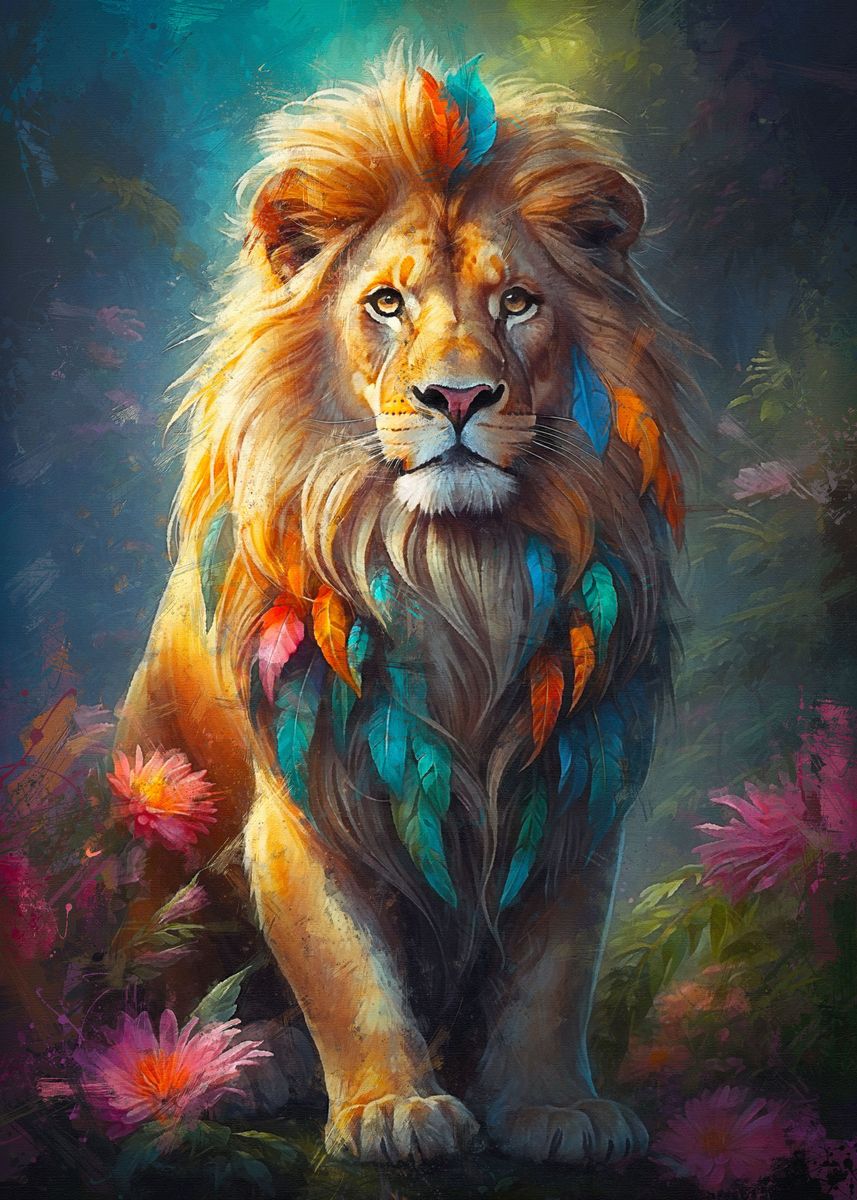 'The Lions Mane' Poster, picture, metal print, paint by FlyingBlade ...