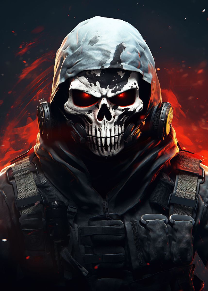 'Futuristic Ghost Soldier' Poster, picture, metal print, paint by Senja ...