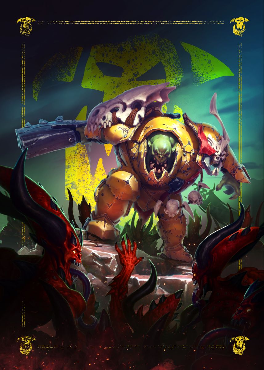 'Ironjawz Megaboss' Poster, picture, metal print, paint by Warhammer ...