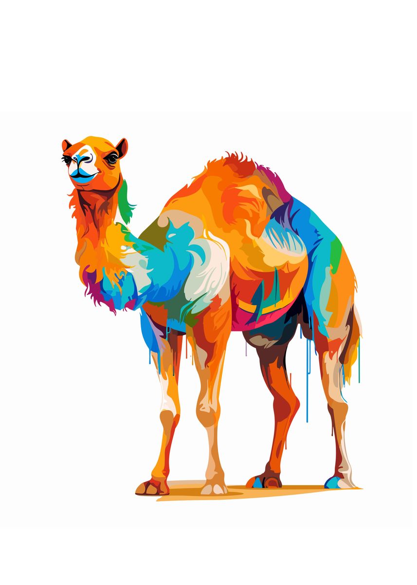 'Camel Animal Pop Art' Poster, picture, metal print, paint by Ray Faye ...