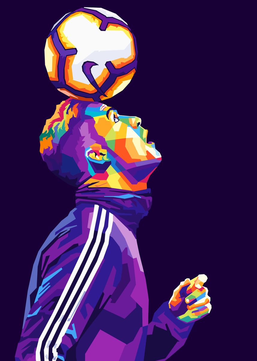 'Ronaldo Wpap Limit Color' Poster, picture, metal print, paint by Zeet ...