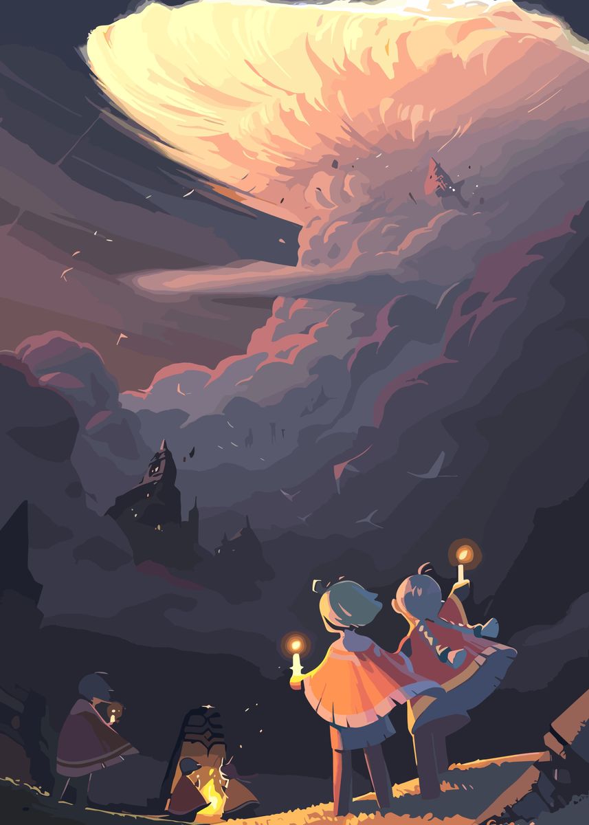 'Sky Game' Poster, picture, metal print, paint by B A G O R | Displate