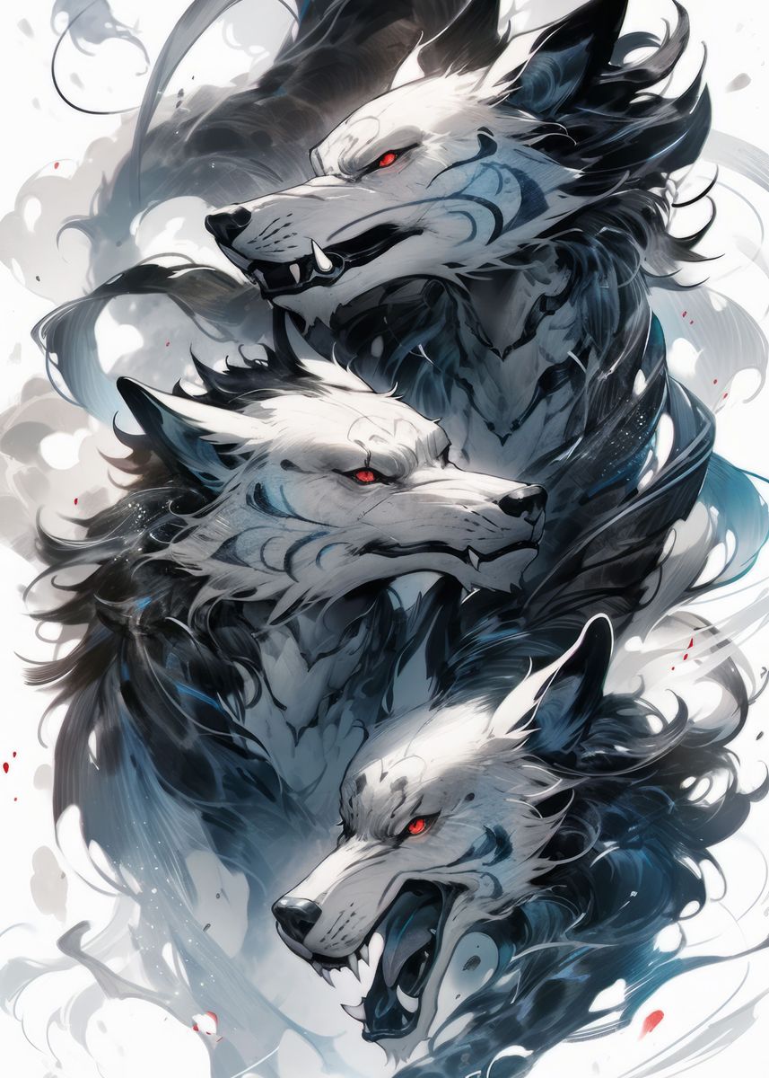 'Cerberus' Poster, picture, metal print, paint by Novanity | Displate