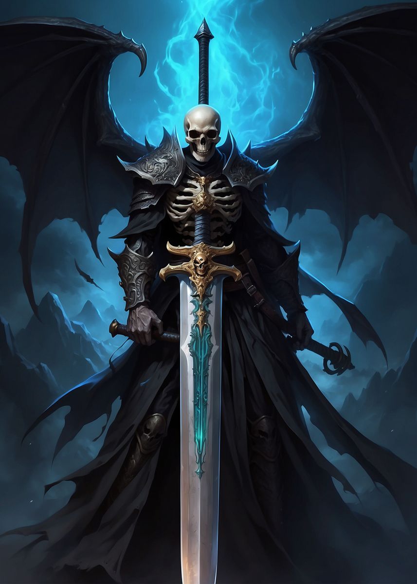 'The skull demon ' Poster, picture, metal print, paint by uart space ...