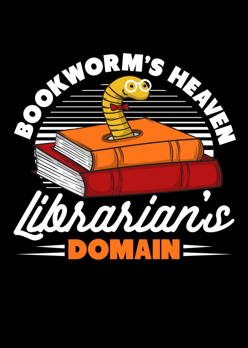 'Bookworms Haven' Poster, picture, metal print, paint by kritich | Displate
