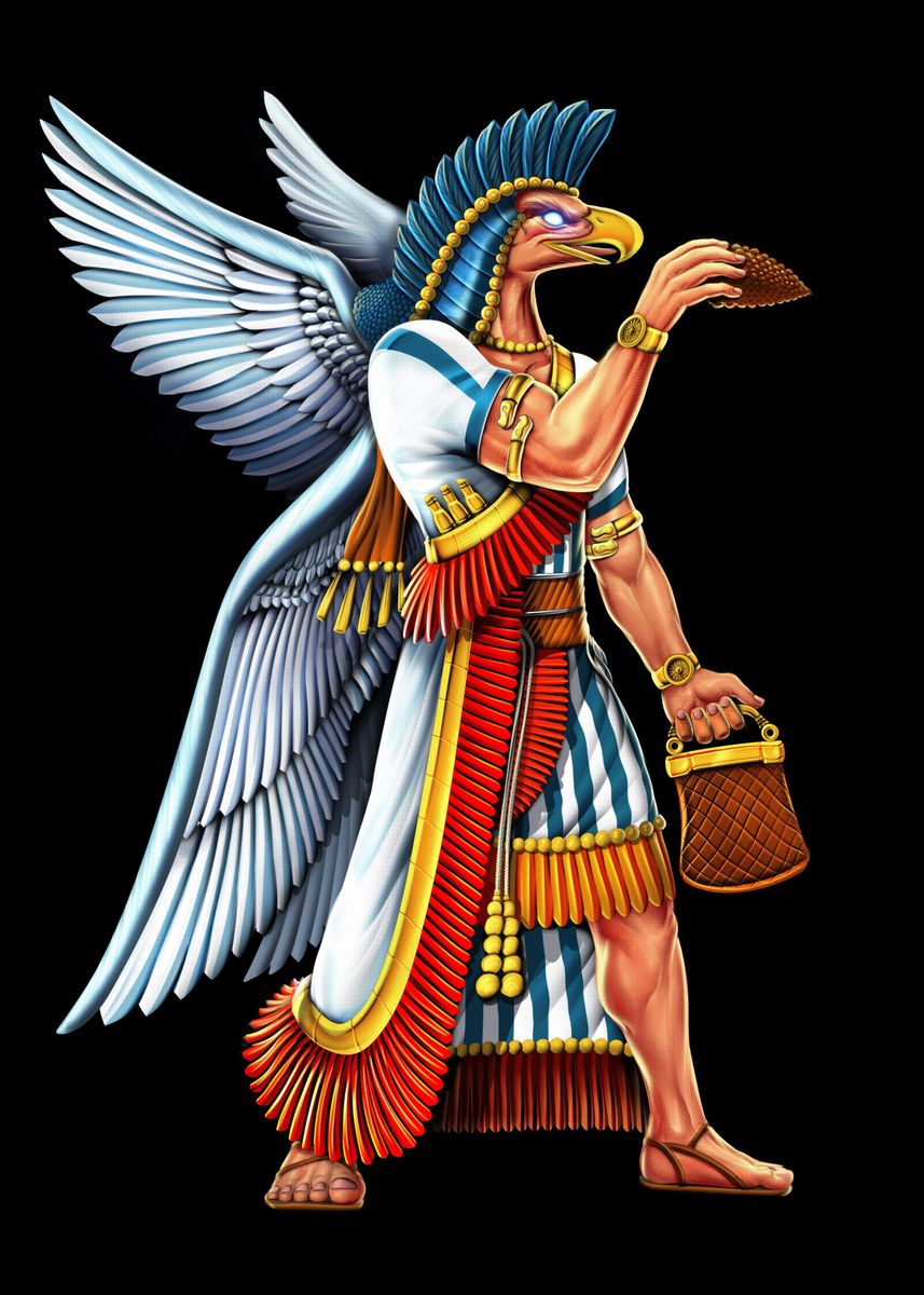 'Anunnaki God' Poster, picture, metal print, paint by Psychonautica ...