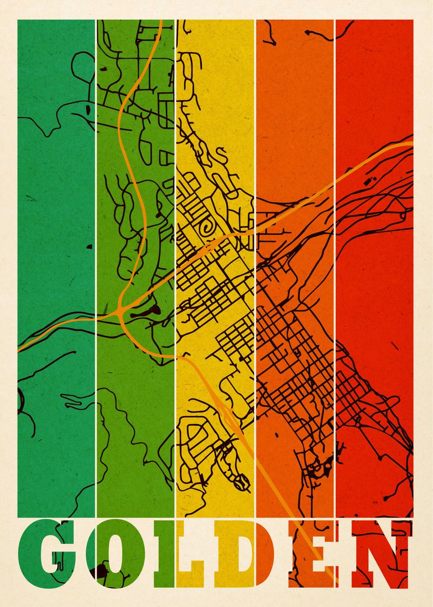 'Golden CO USA' Poster, picture, metal print, paint by Ryan Proffitt ...