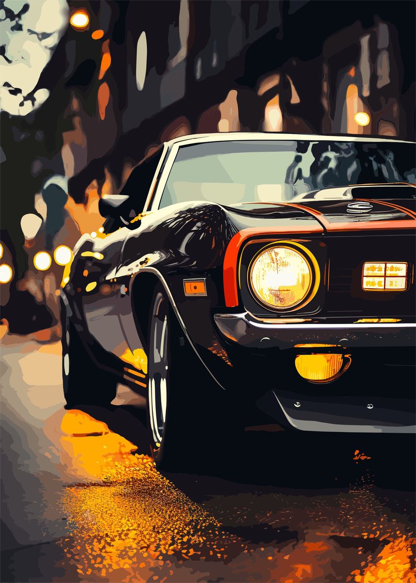 'old cars' Poster, picture, metal print, paint by TsabitQeis | Displate