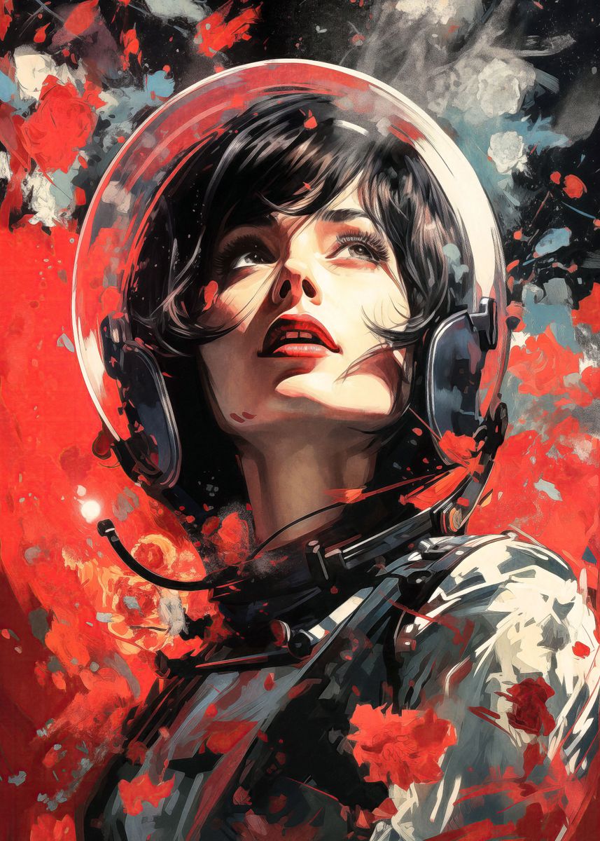 'The Lady Astronaut' Poster, picture, metal print, paint by Posters ...