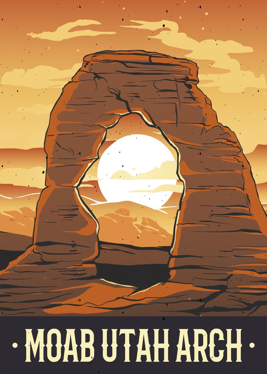 'Rock Arch Landscape' Poster, picture, metal print, paint by Cool ...