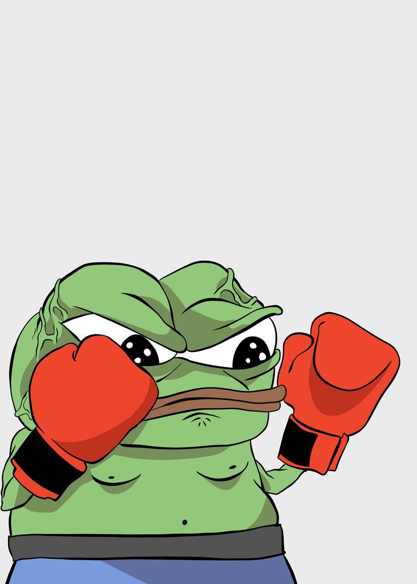 'pepe fighter' Poster, picture, metal print, paint by eunoia | Displate