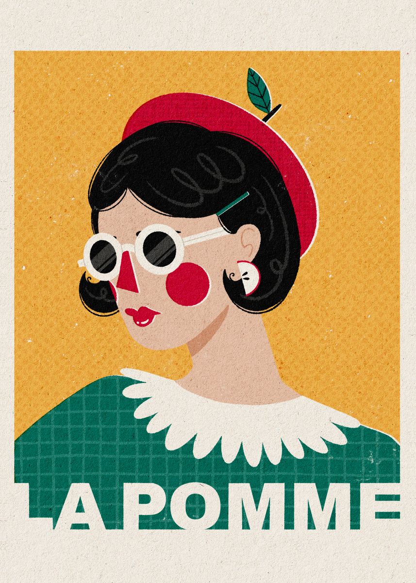 'La Pomme French Fashion' Poster, picture, metal print, paint by World ...