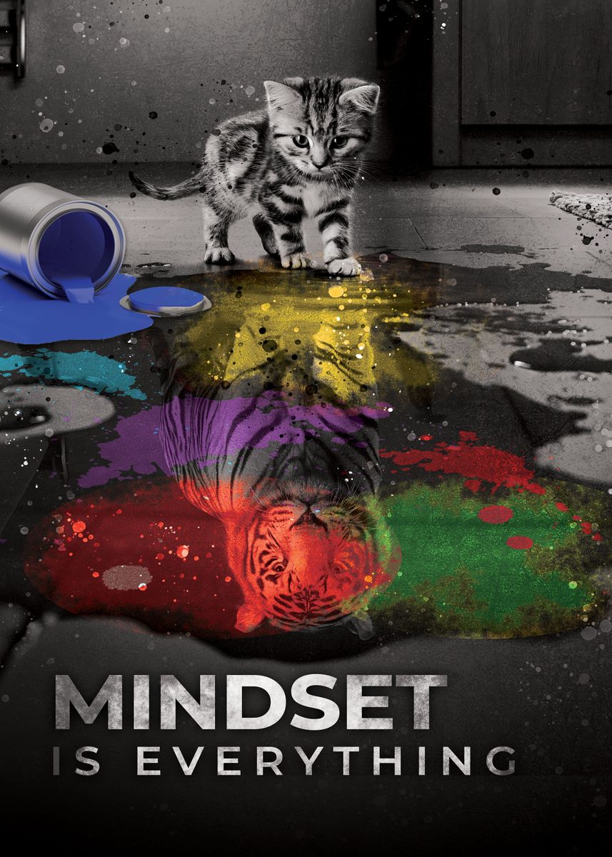'Mindset is Everything' Poster, picture, metal print, paint by ...
