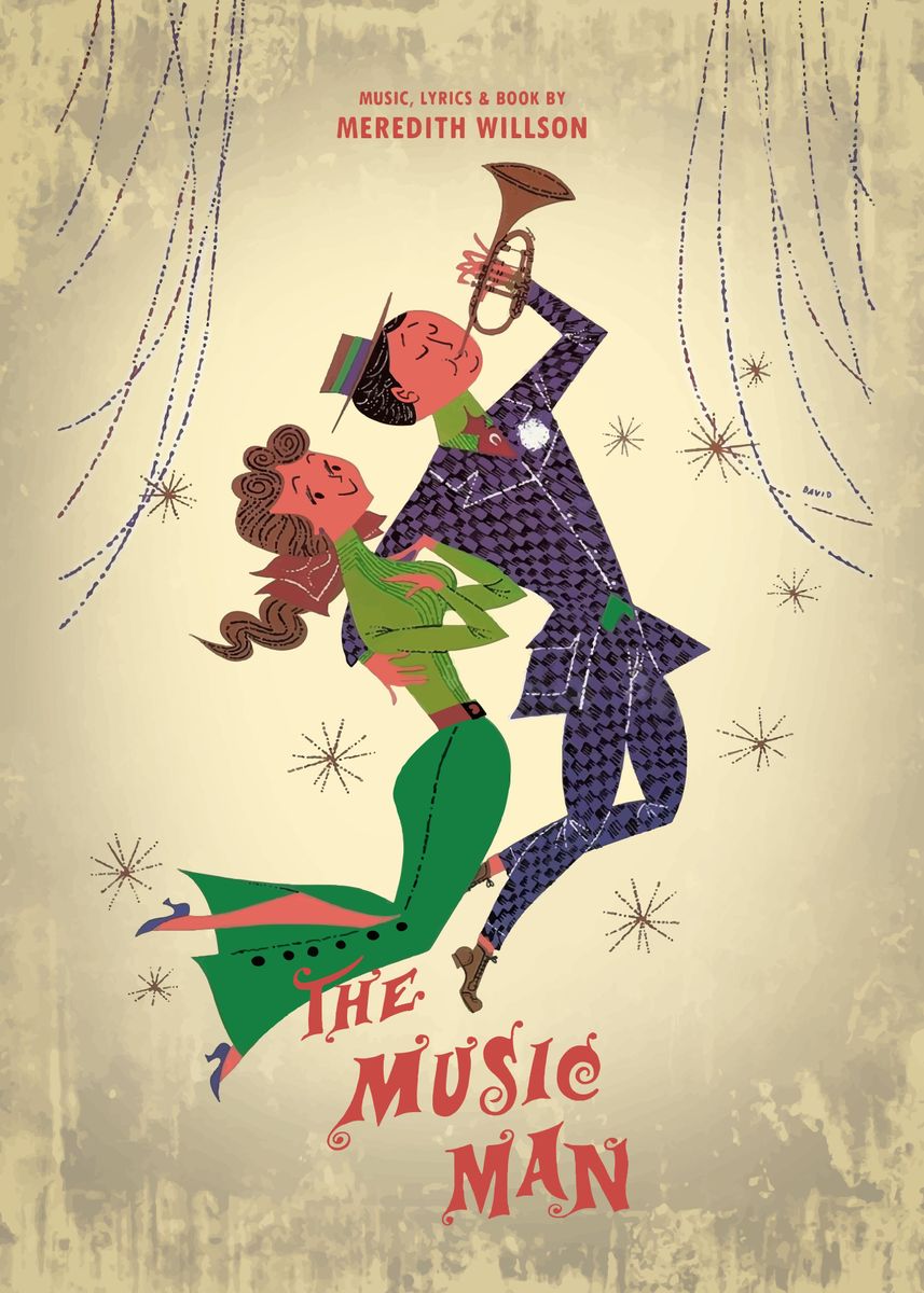 'The Music Man' Poster, picture, metal print, paint by Bo Kev | Displate