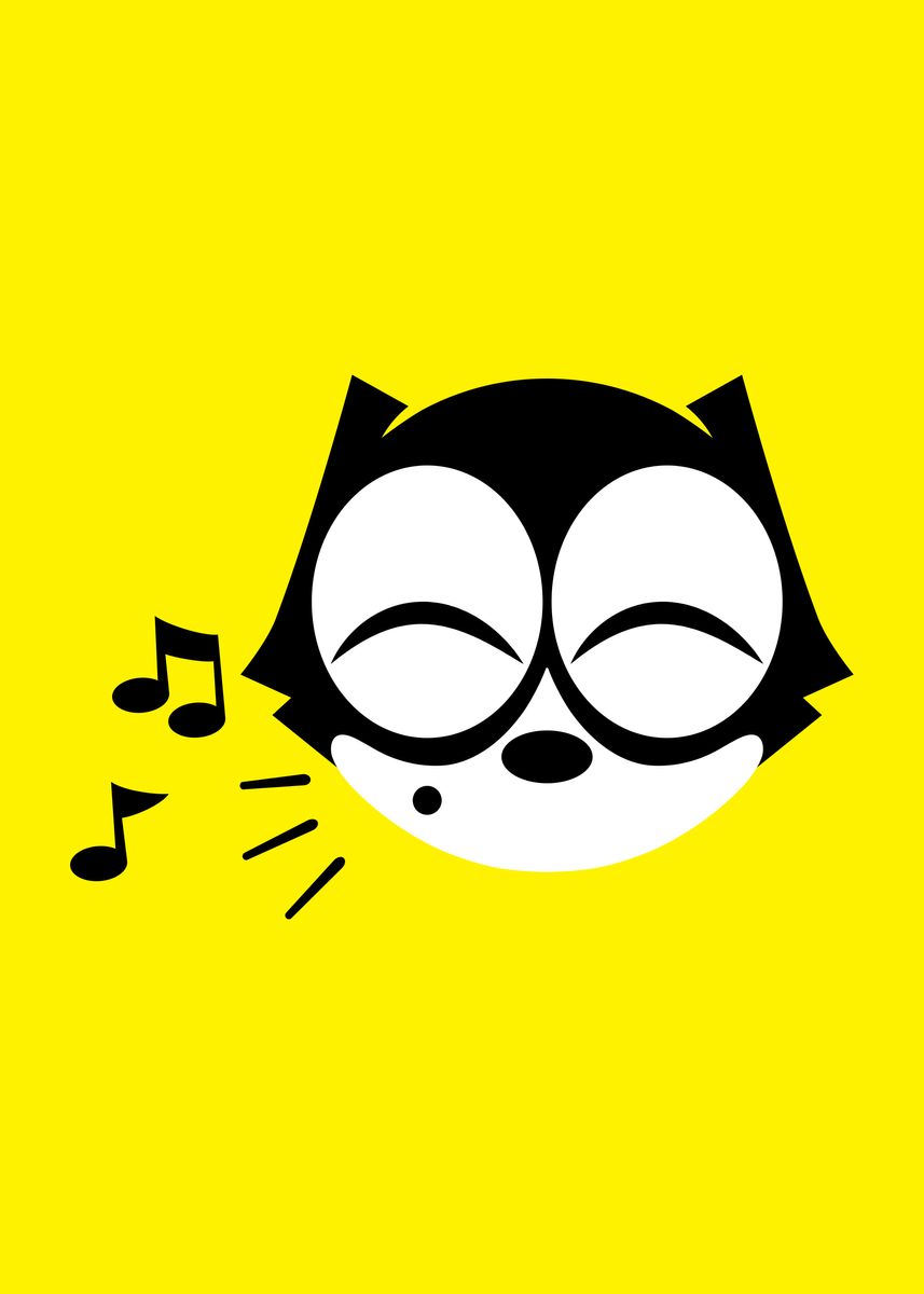 'Felix the Cat Whistling' Poster by Felix the Cat | Displate