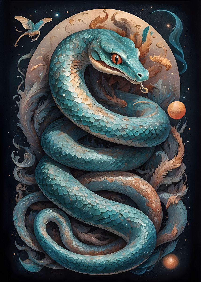 'Whimsical Astral Card' Poster, picture, metal print, paint by ...