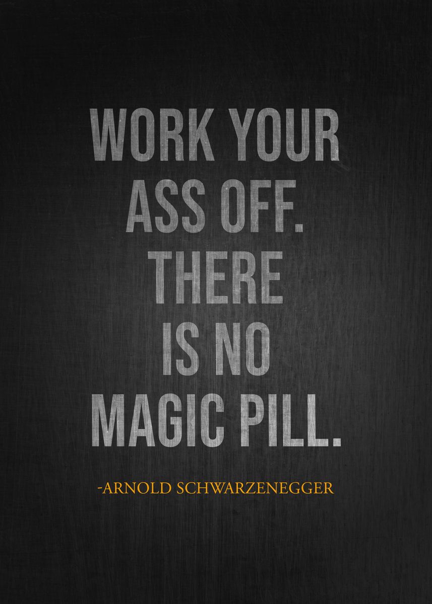 'Work Your Ass Off' Poster, picture, metal print, paint by Pop art ...