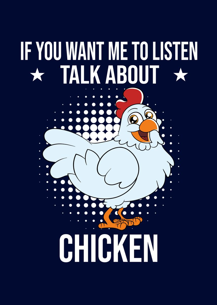 'Funny Chicken Cute Chicken' Poster, picture, metal print, paint by ...