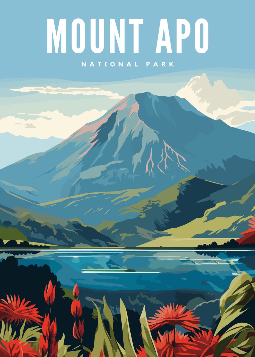 'Mount Apo National Park' Poster, picture, metal print, paint by Mark ...