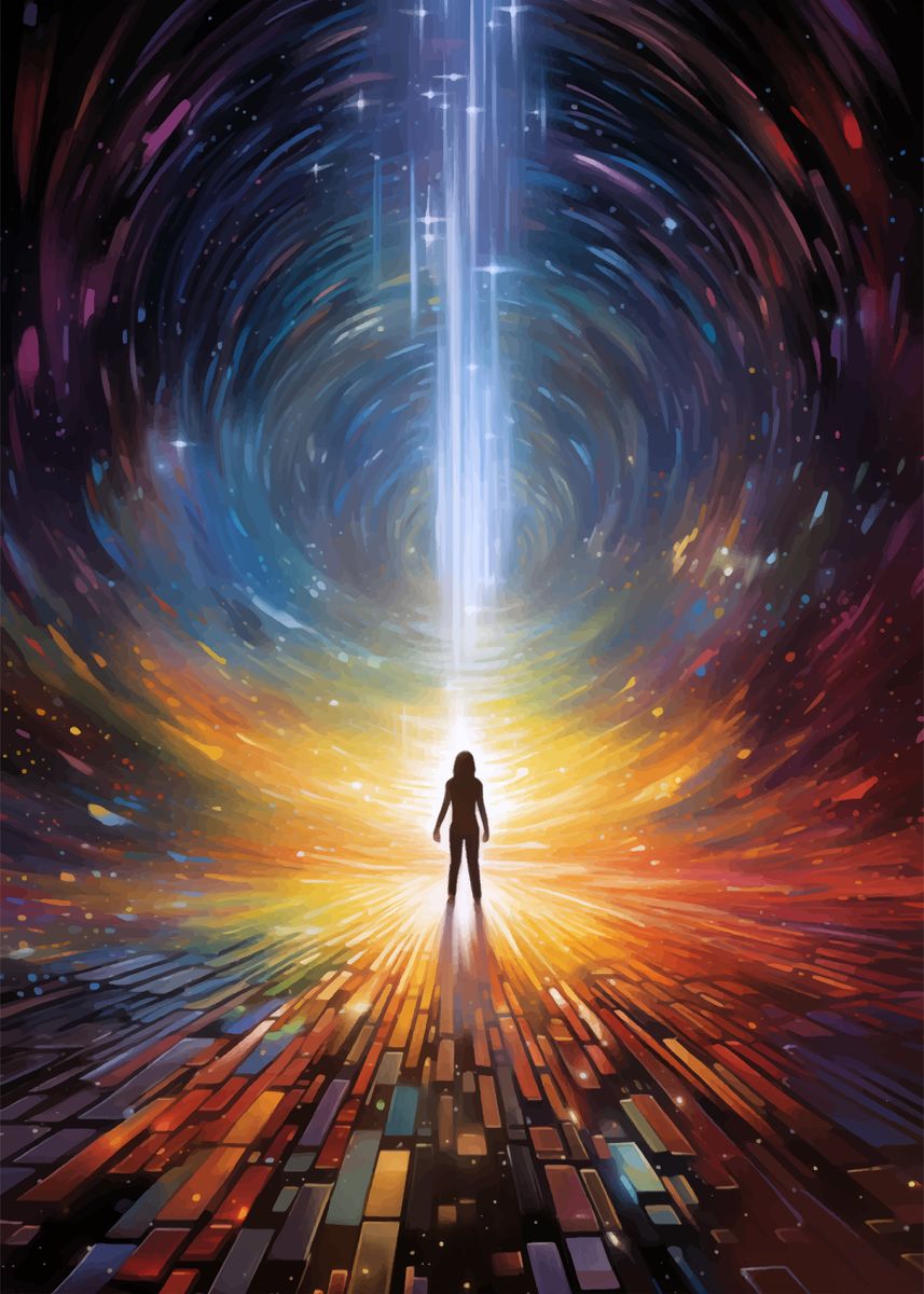 'Time travel space travel' Poster, picture, metal print, paint by P ...