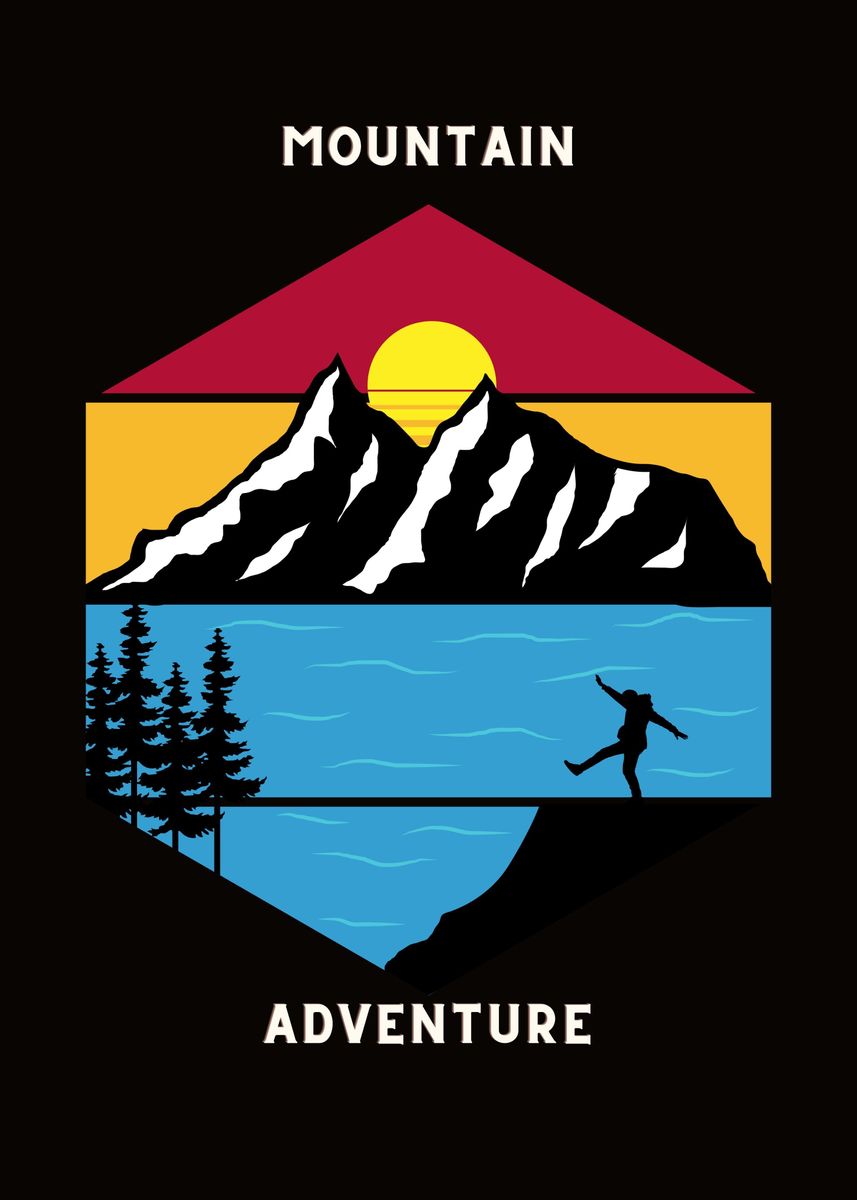 'Mountain Adventure ' Poster, picture, metal print, paint by Faqih Art ...