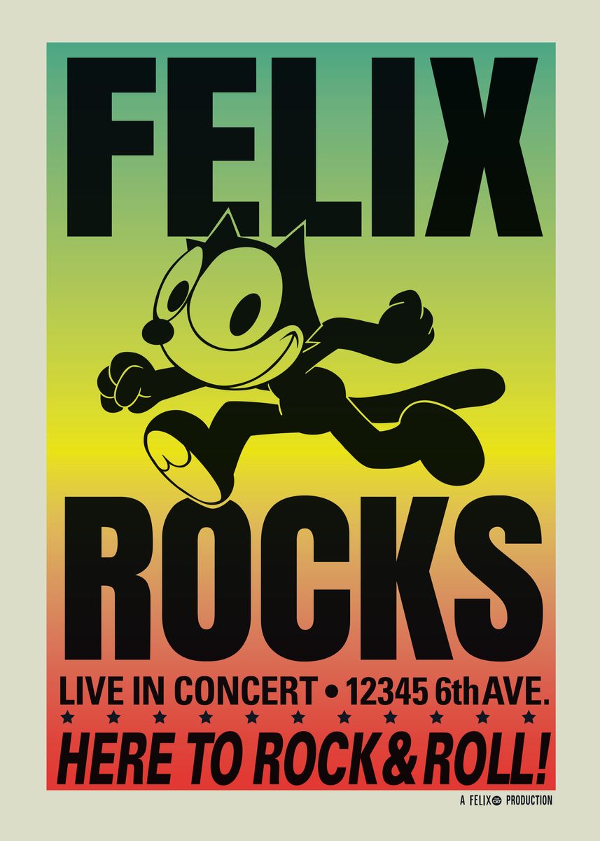 'Felix the Cat Live' Poster by Felix the Cat | Displate