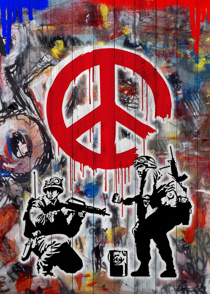 'Banksy Art Graffiti' Poster, picture, metal print, paint by Jamie Stephens | Displate