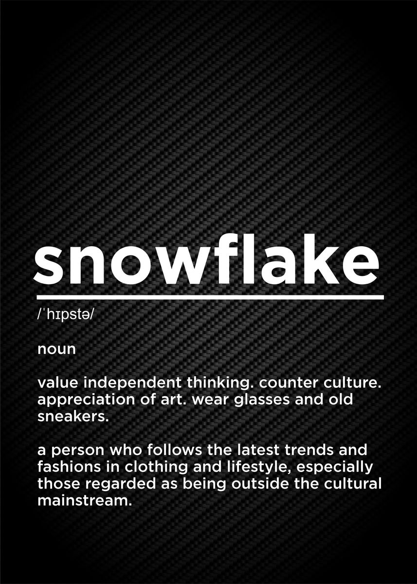 'SNOWFLAKE' Poster, picture, metal print, paint by Limited Displates ...