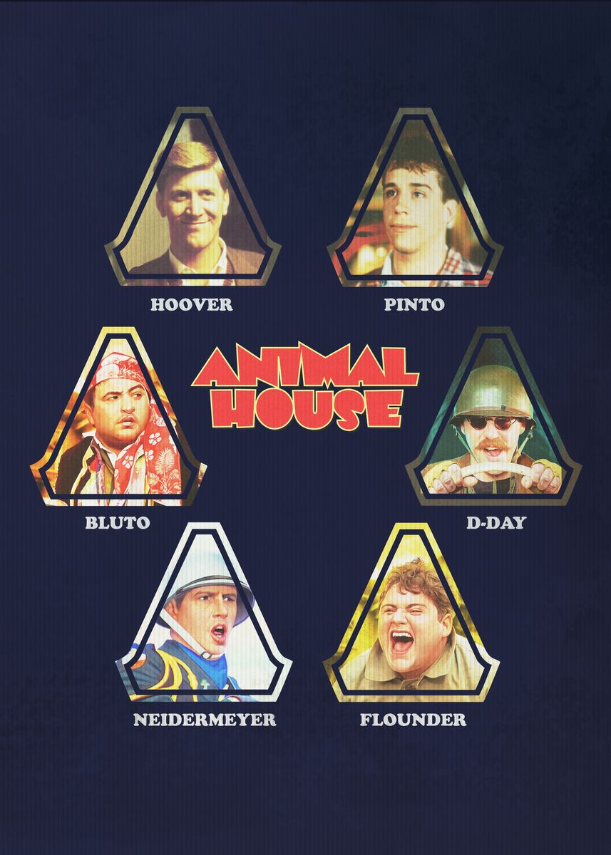 'Animal House Main Cast' Poster, picture, metal print, paint by Animal ...