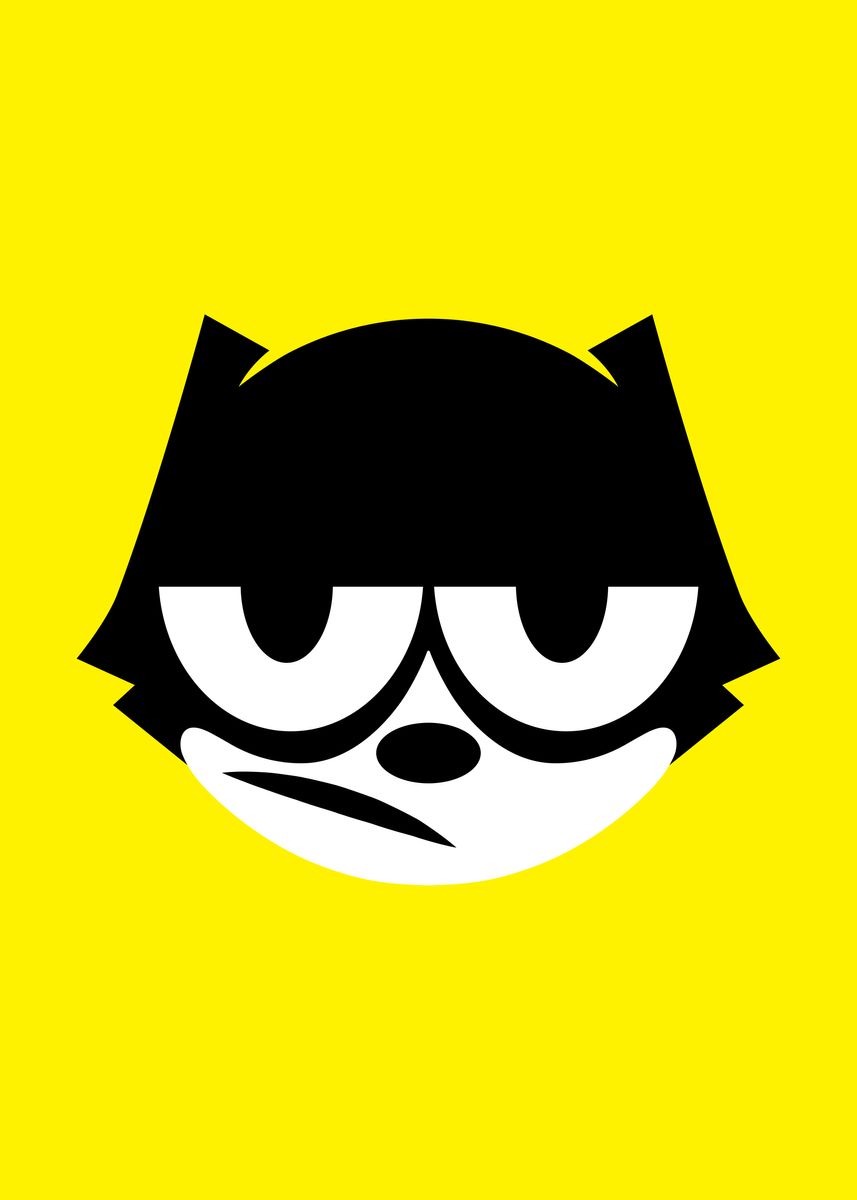 'Felix the Cat Seriously' Poster, picture, metal print, paint by Felix ...