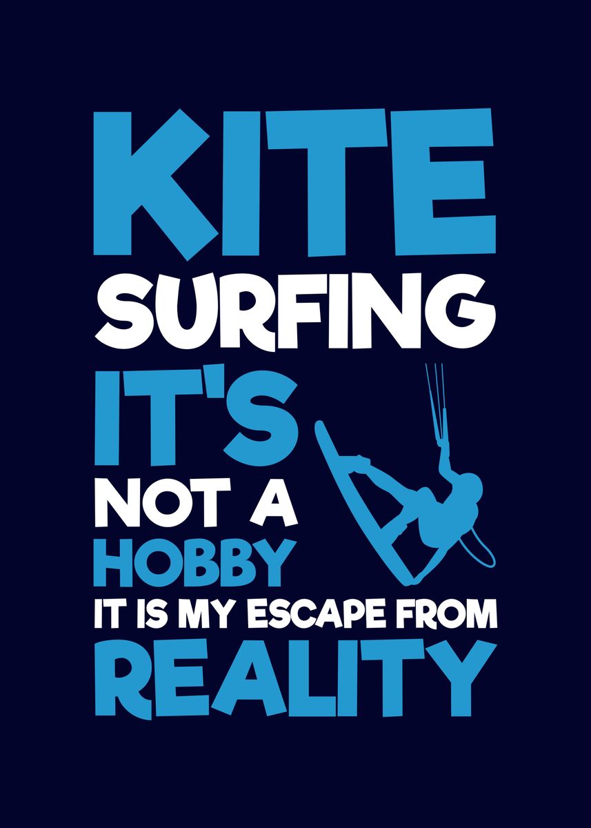 'Kiteboarding Kitesurfing' Poster, picture, metal print, paint by MzumO ...