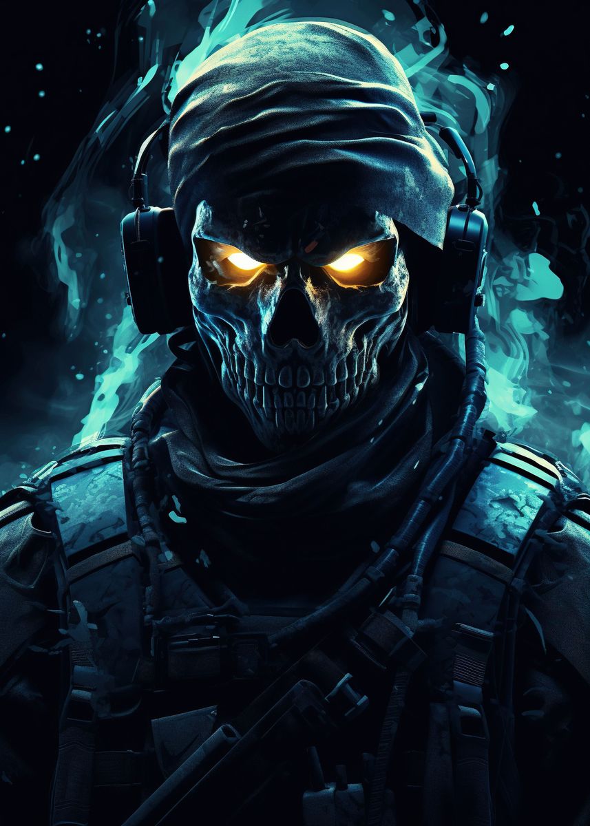 'Futuristic Ghost Soldier' Poster, picture, metal print, paint by Senja ...