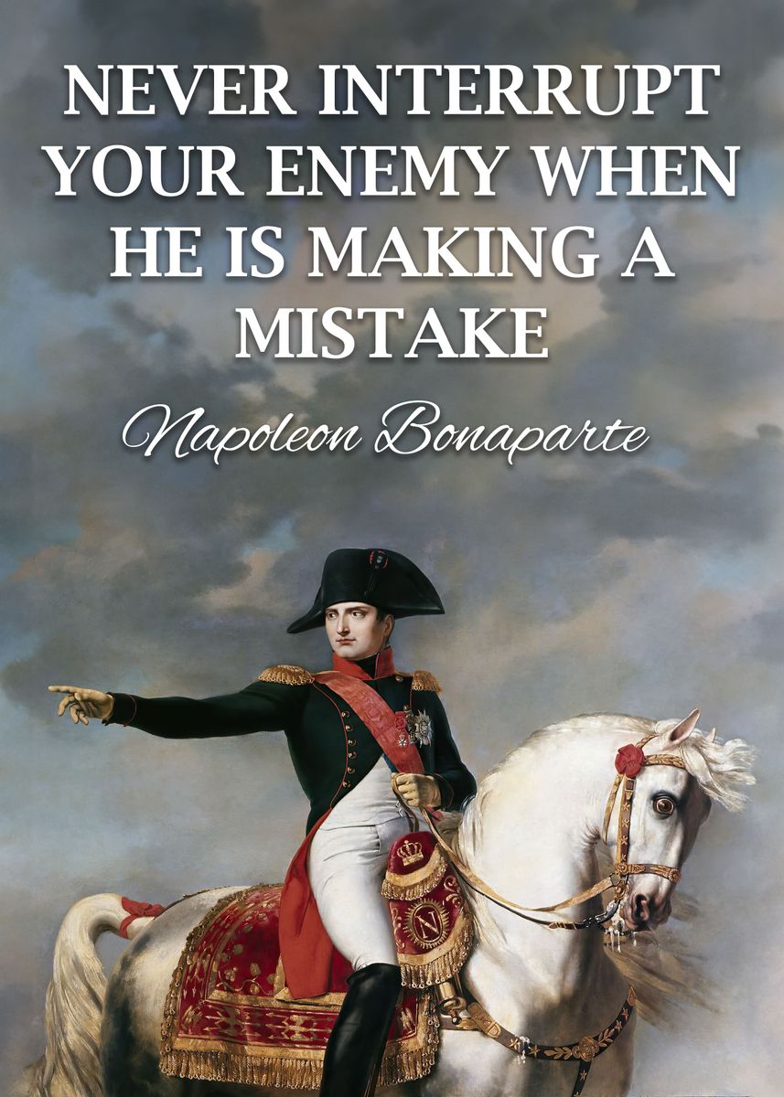 'Napoleon History Quote' Poster, picture, metal print, paint by Eline ...