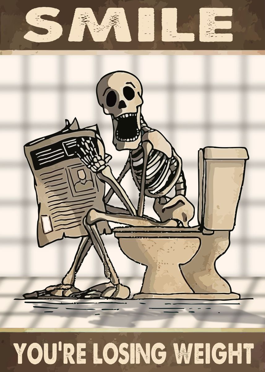 'Smile You are Losing Weigh' Poster, picture, metal print, paint by ...