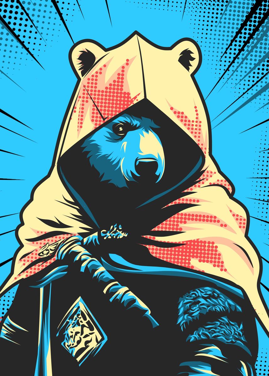 'Assassins Bear' Poster, picture, metal print, paint by The Miracle ...