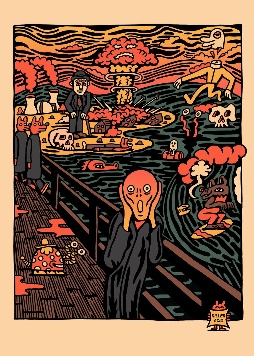 'Scream' Poster, picture, metal print, paint by Killer Acid | Displate