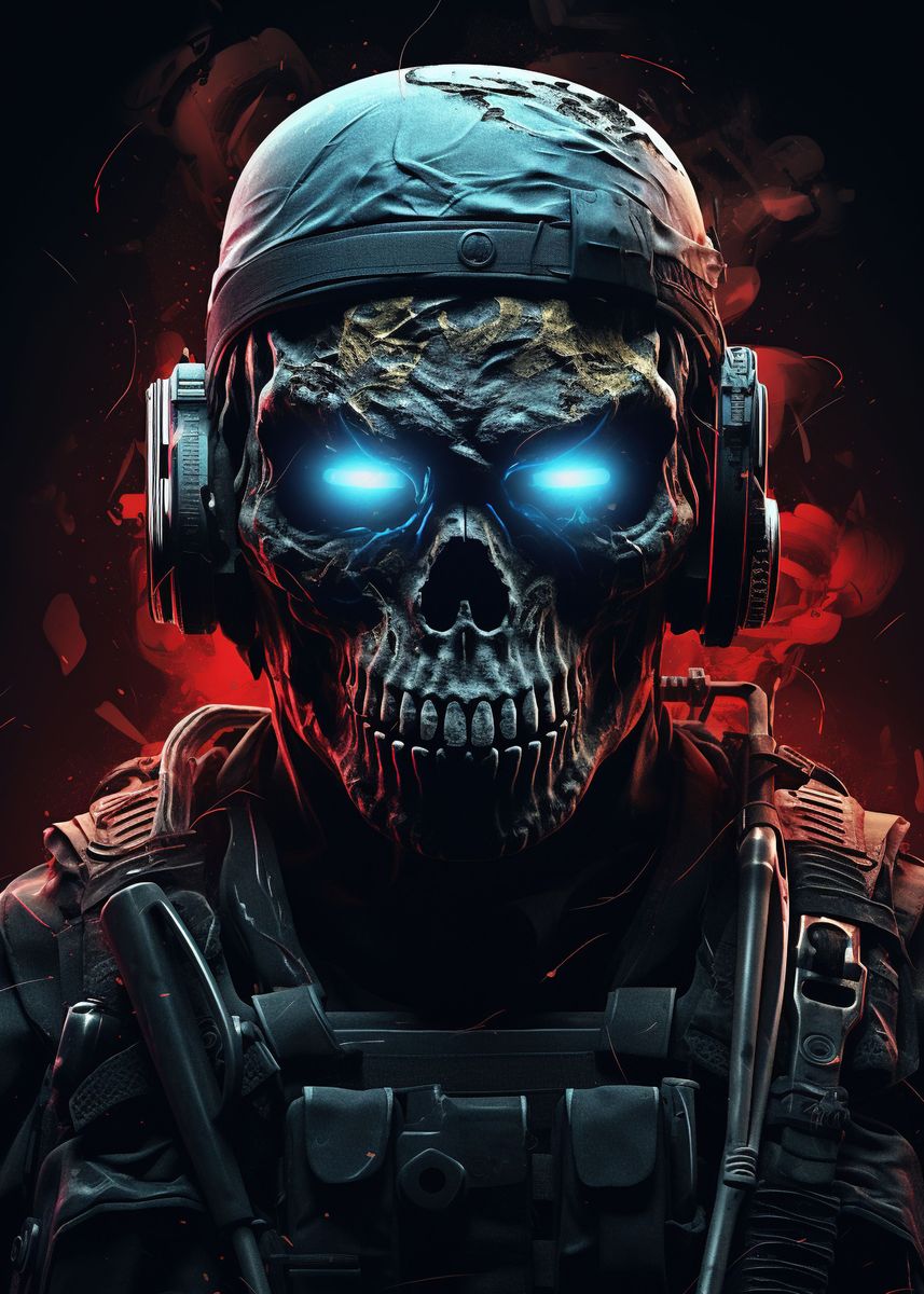 'Futuristic Ghost Soldier' Poster, picture, metal print, paint by Senja ...