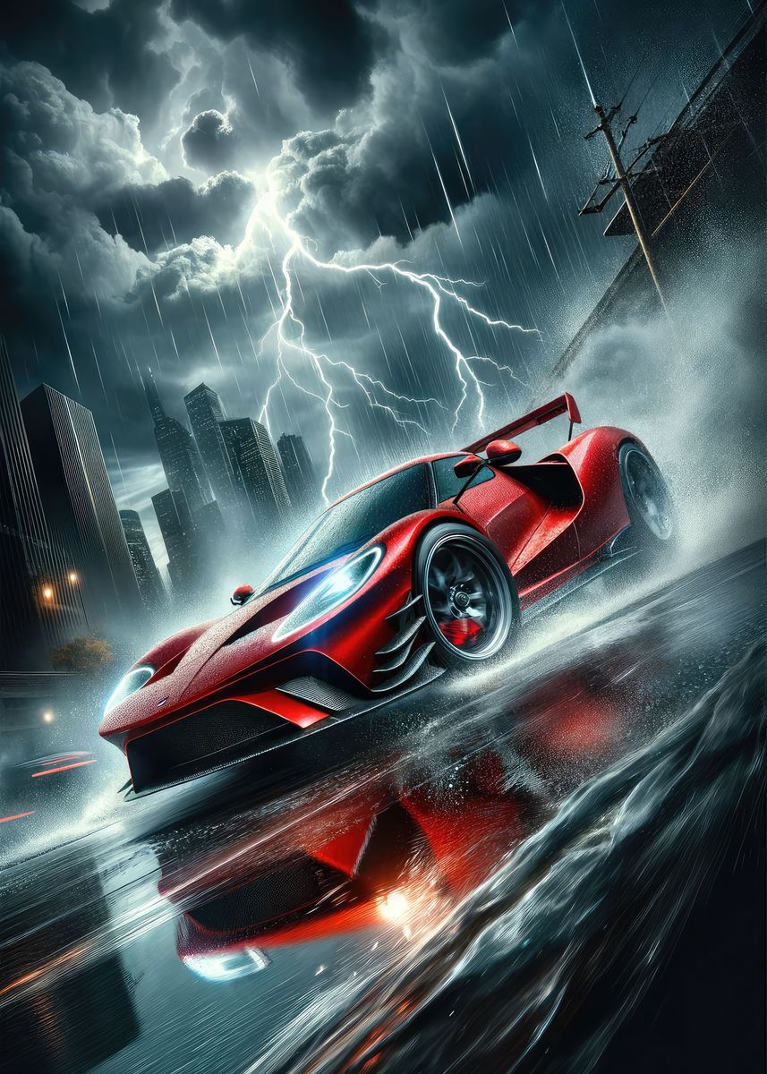 'Super sport car aesthetic ' Poster, picture, metal print, paint by Ji ...