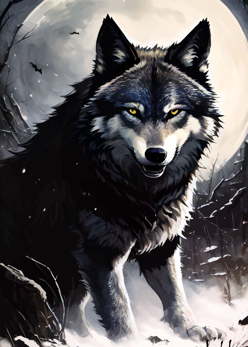 'Lone Wolf' Poster, picture, metal print, paint by Ajshduiasy Store ...